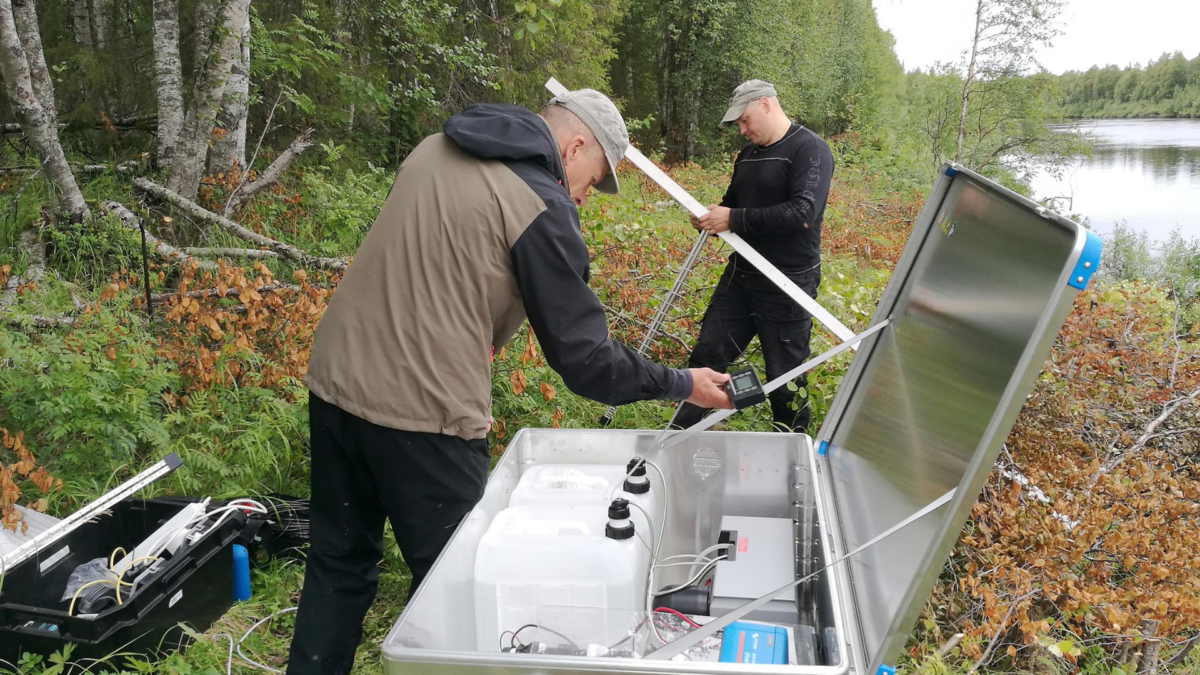 Monitoring migratory fish in the Loukinen with an ultrasound device ...
